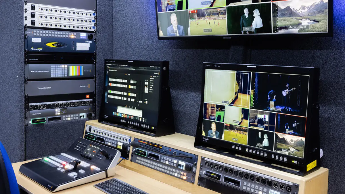 Outside broadcast vehicle facility at Solent