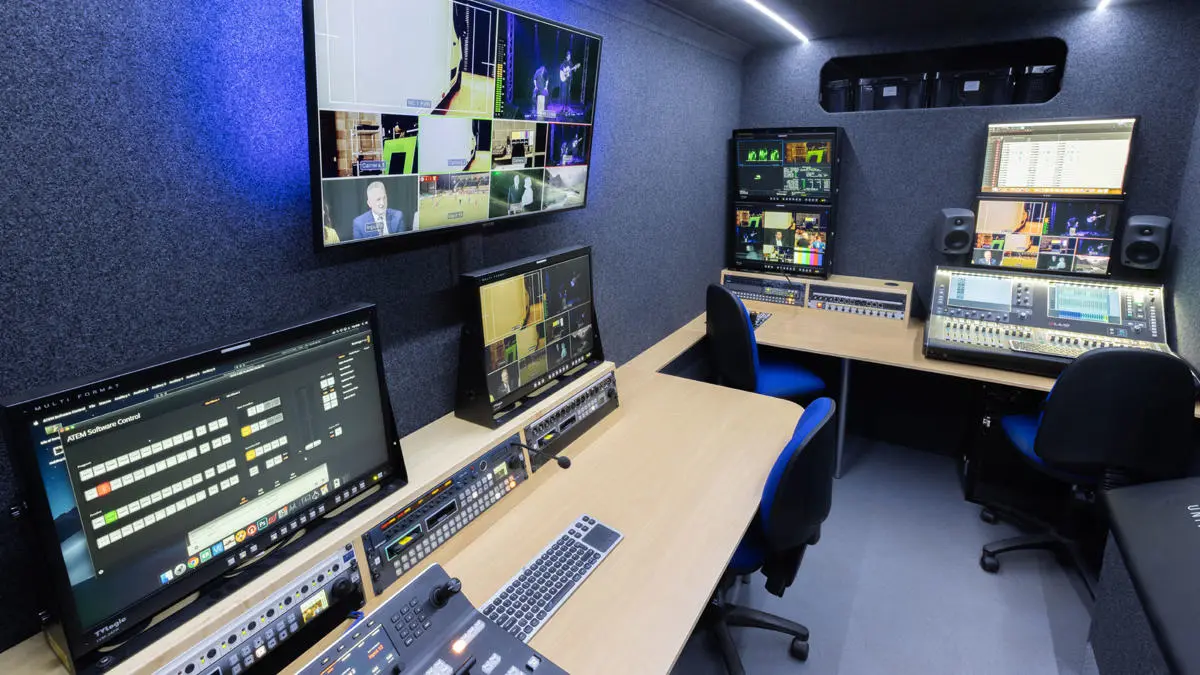 Outside broadcast vehicle facility at Solent