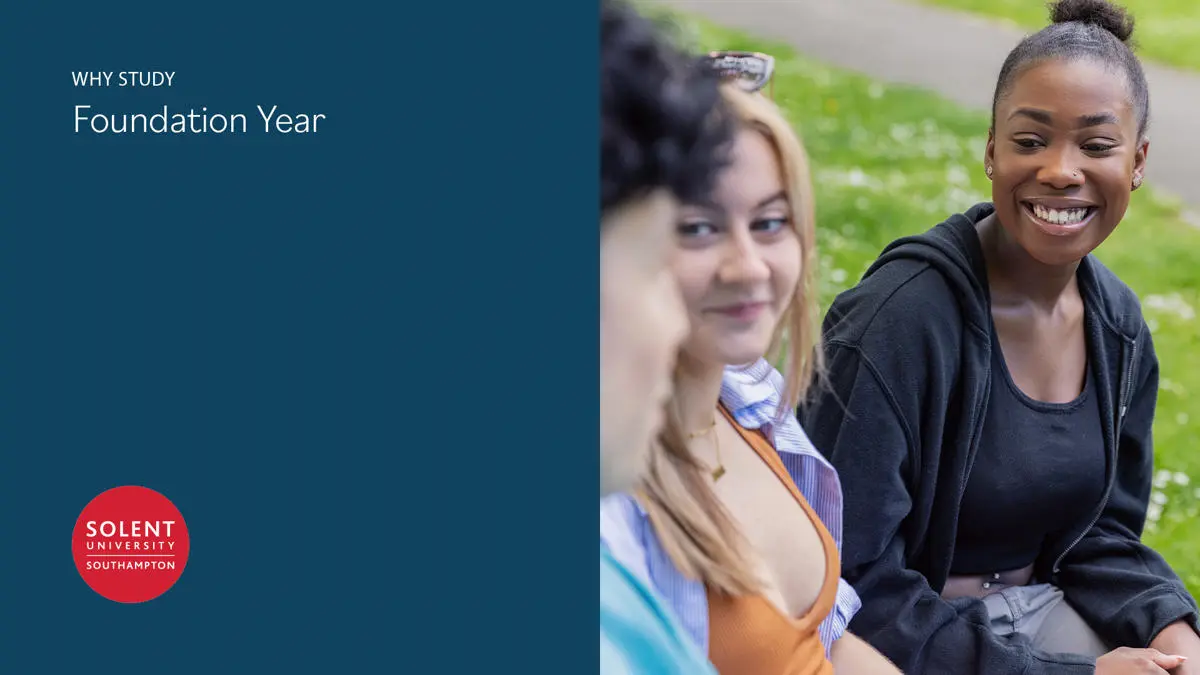 Foundation years at Southampton Solent University